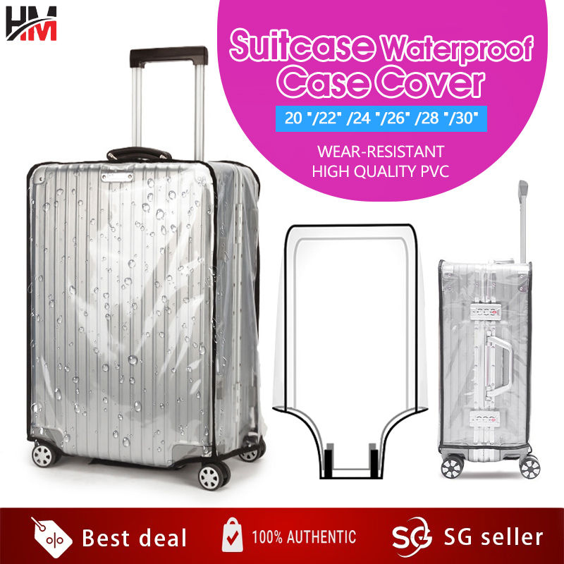 【SG Stock】HM Travel Luggage Protective Cover Waterproof/Transparent PVC ...