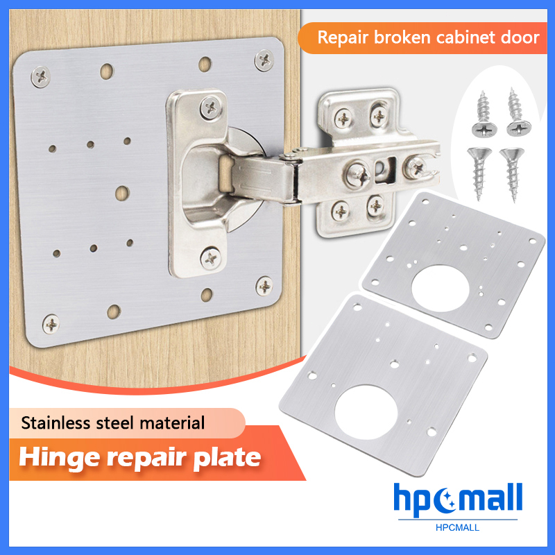【SG Stock】Stainless Steel Cabinet Door Hinges Plate Repair Plate with ...