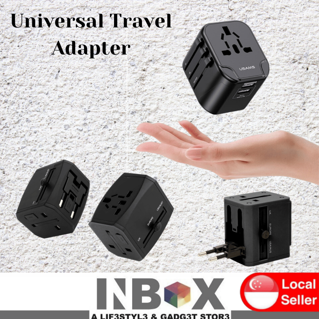 USAMS[SG]Universal Travel Adapter Dual USB/Universal Travel Charger ...