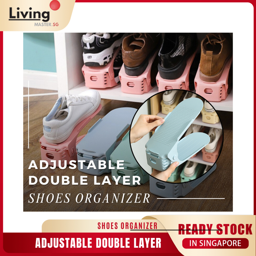 Adjustable Shoe Organizer Shoe Storage Space Saver Anti Slip Shoe ...
