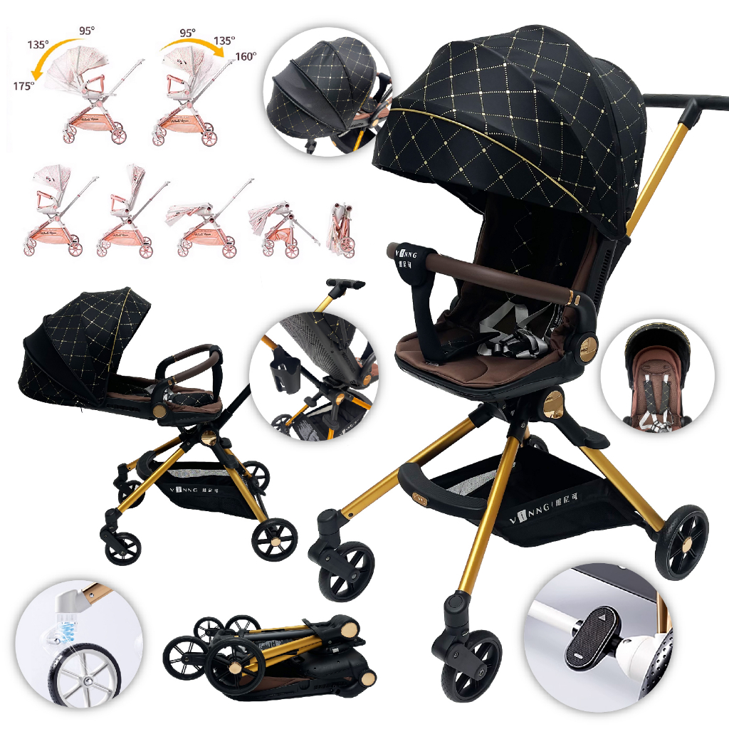 [FREE GIFT] Vinng Q7 Deluxe Easi 2 Way Baby Stroller Rider/Walker ...