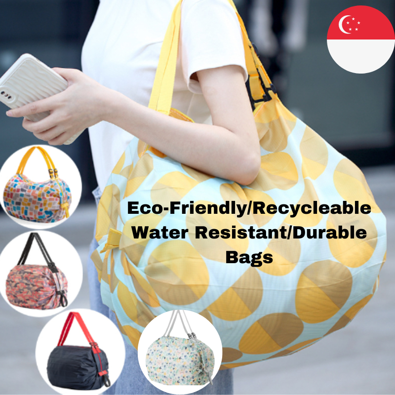 SG: Foldable Shopping Bag Portable Thick Large Capacity Supermarket ...