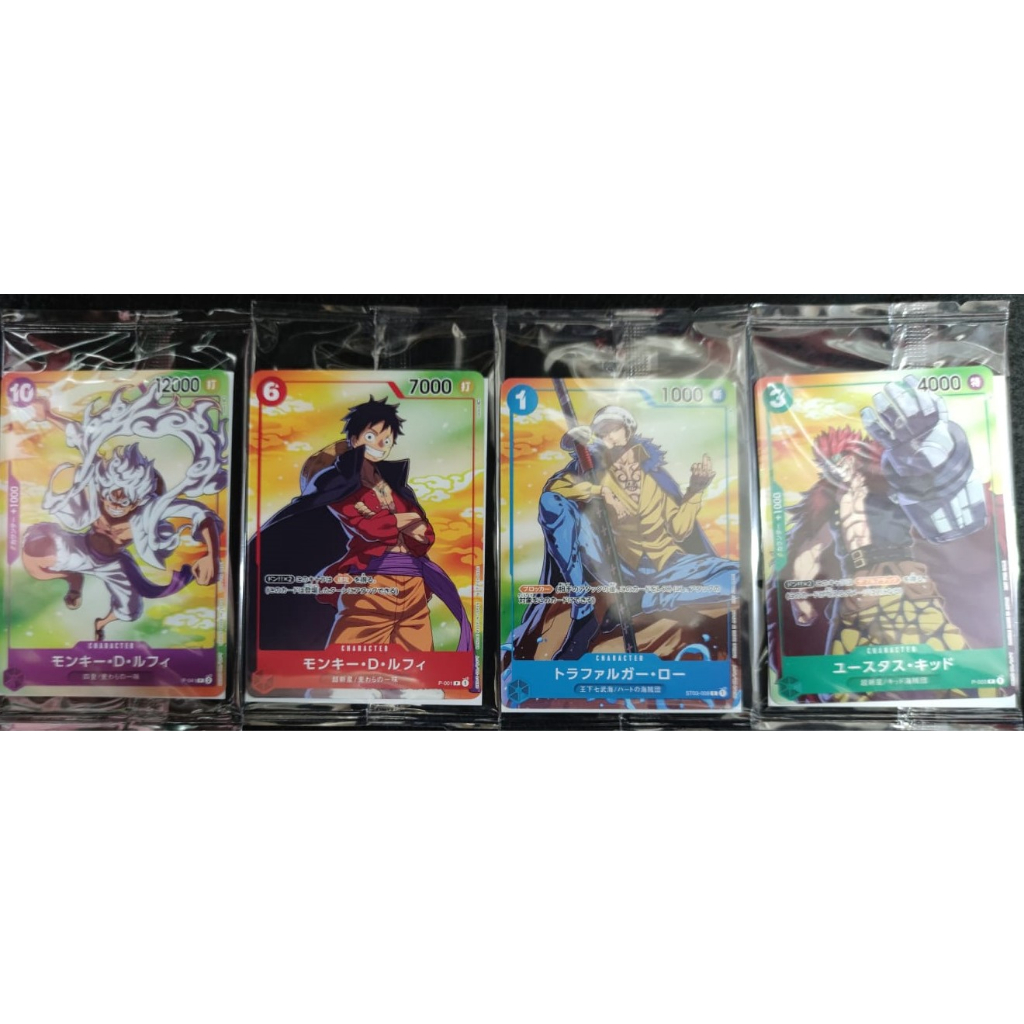 Japanese One Piece Seven Eleven Set [ P-001/P-041/P-003/ST03-008] [GEAR 5 / MONKEY D.LUFFY ...