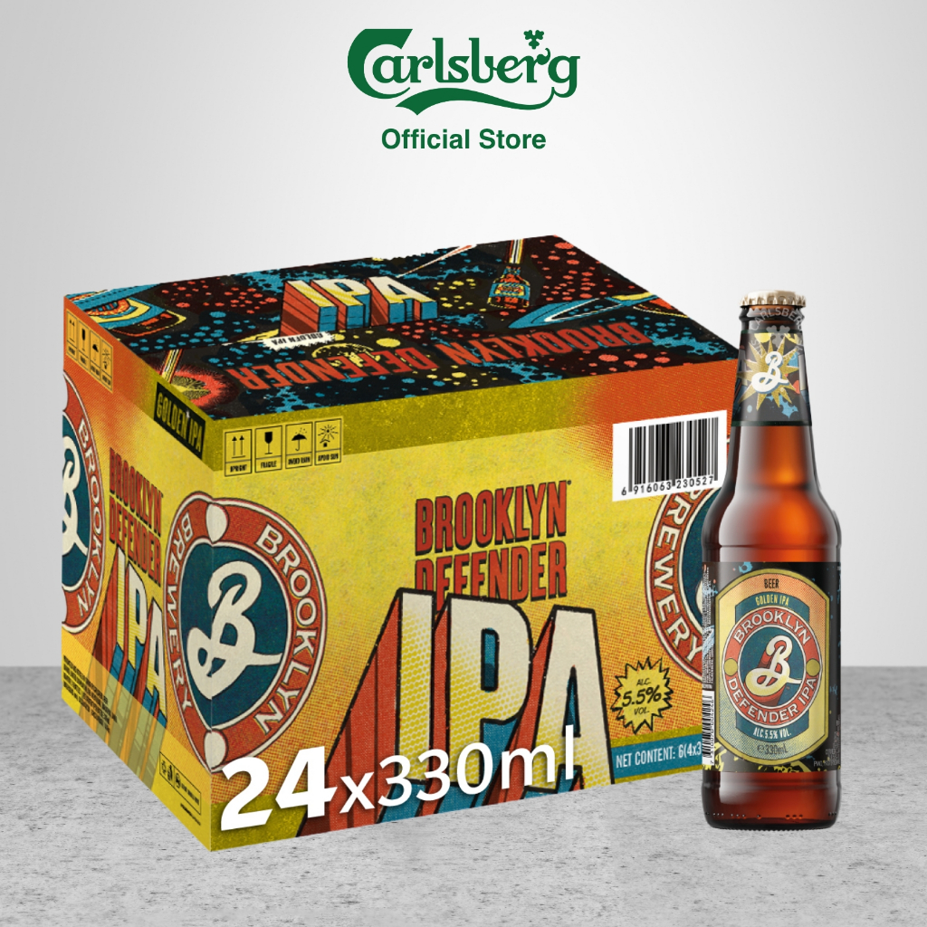 Brooklyn Brewery Defender IPA Craft Beer 330ml Pint (Pack of 24 ...
