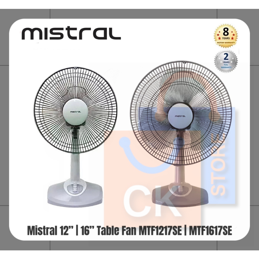 Mistral 12” MTF1217SE MTF 1217SE 16” MTF1617SE MTF 1617SE Table/Desk ...