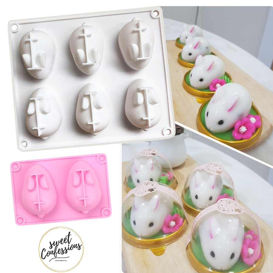 🇸🇬 Rabbit mooncake mould bunny mousse silicone mould agar agar jelly ...