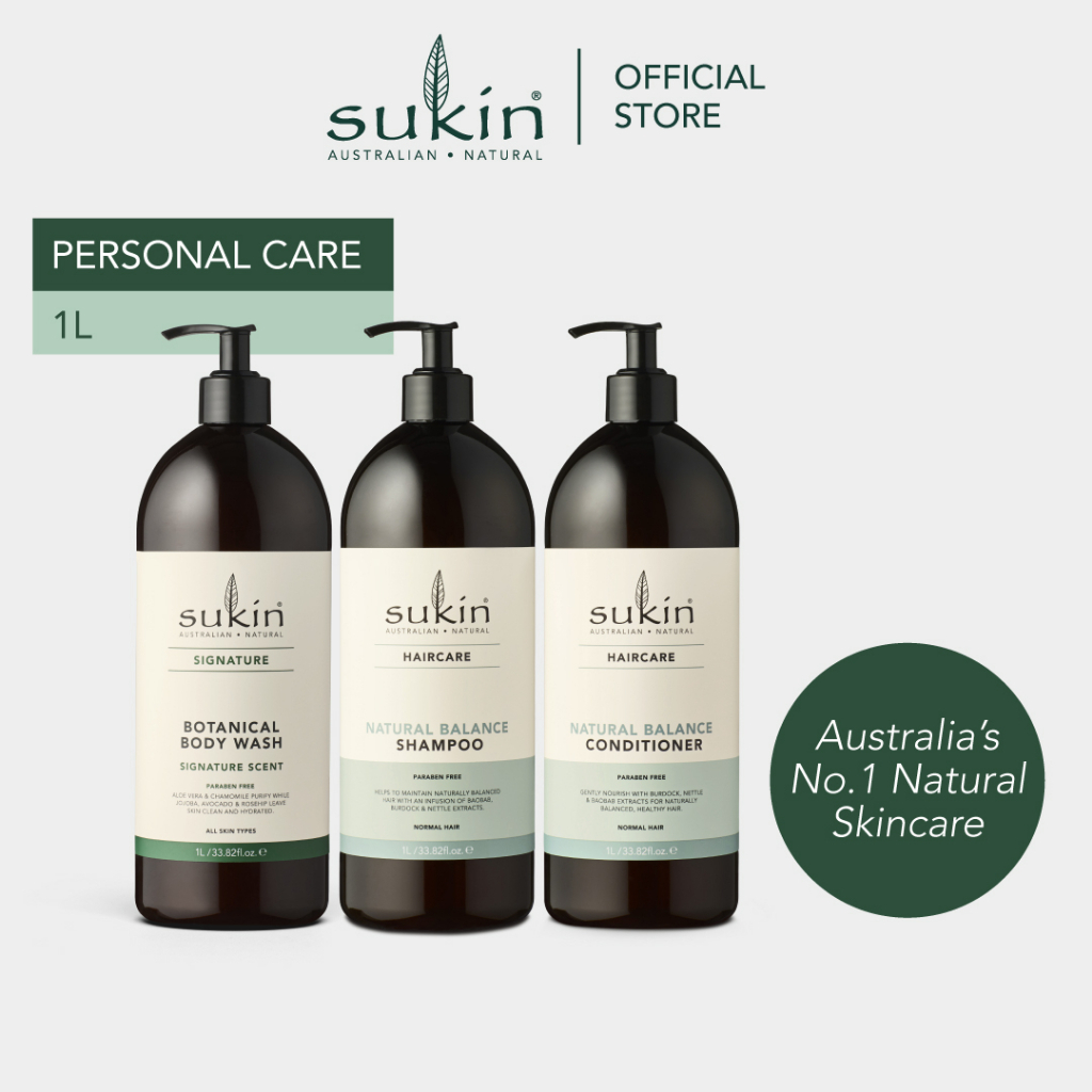 Sukin Botanical Shampoo/Conditioner/Body Wash 1000ml | Shopee Singapore