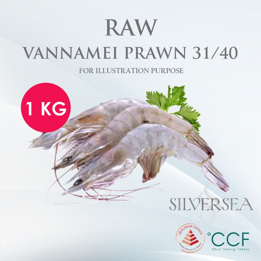 Silversea Raw Vannamei Prawn 1kg 31 40 Fresh Frozen Seafood Shopee