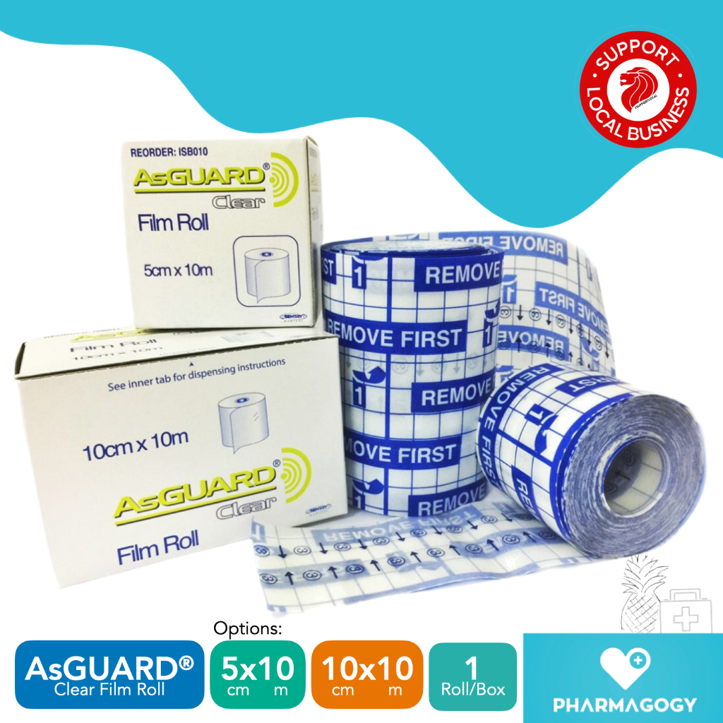 Asguard Clear Film Roll 10cm x 10m / 5cm x 10m 1Roll/Box Waterproof Transparent Adhesive Roll ...