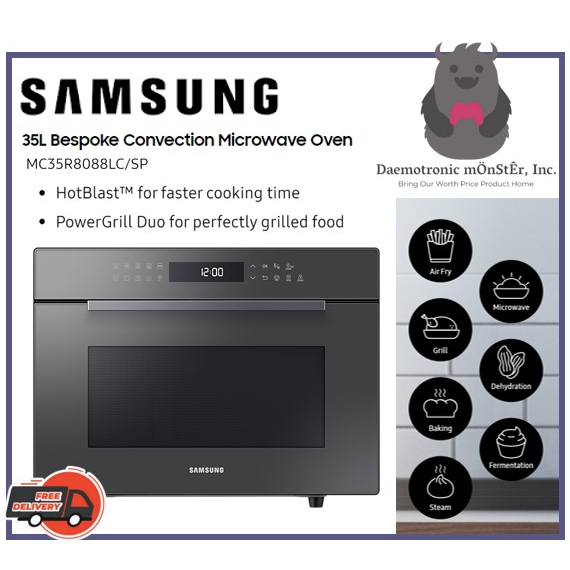 Samsung MC35R8088LC/SP HotBlast 35L ALL IN Bespoke Convection Microwave ...
