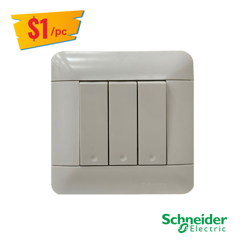 Schneider Arcato 3 GANG 2 WAY SWITCH | Shopee Singapore