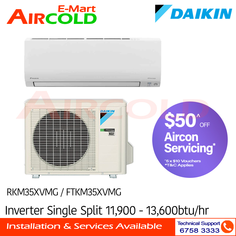 Daikin Inverter Single Split AirCon 12000BTU RKM35XVMG/FTKM35XVMG ...