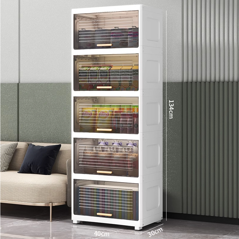 Easyhome.sg Strip Flip Top Cabinet Chest Storage Plastic Storage Box ...