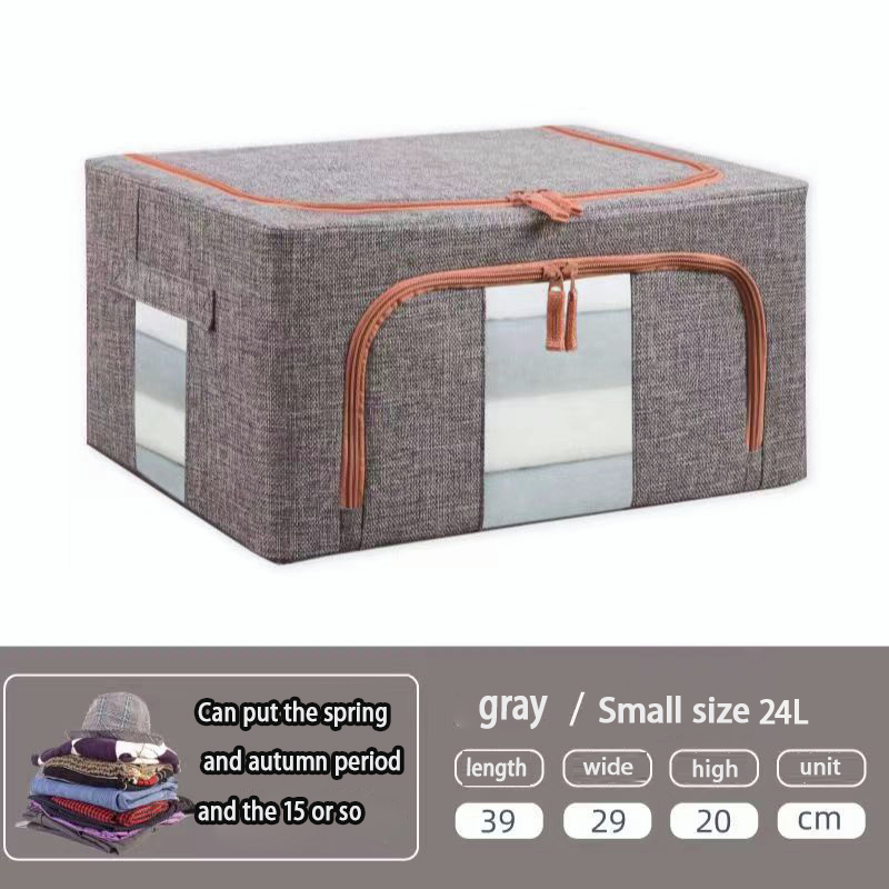 【READY STOCK】Thickened cotton and linen clothing storage box Large ...