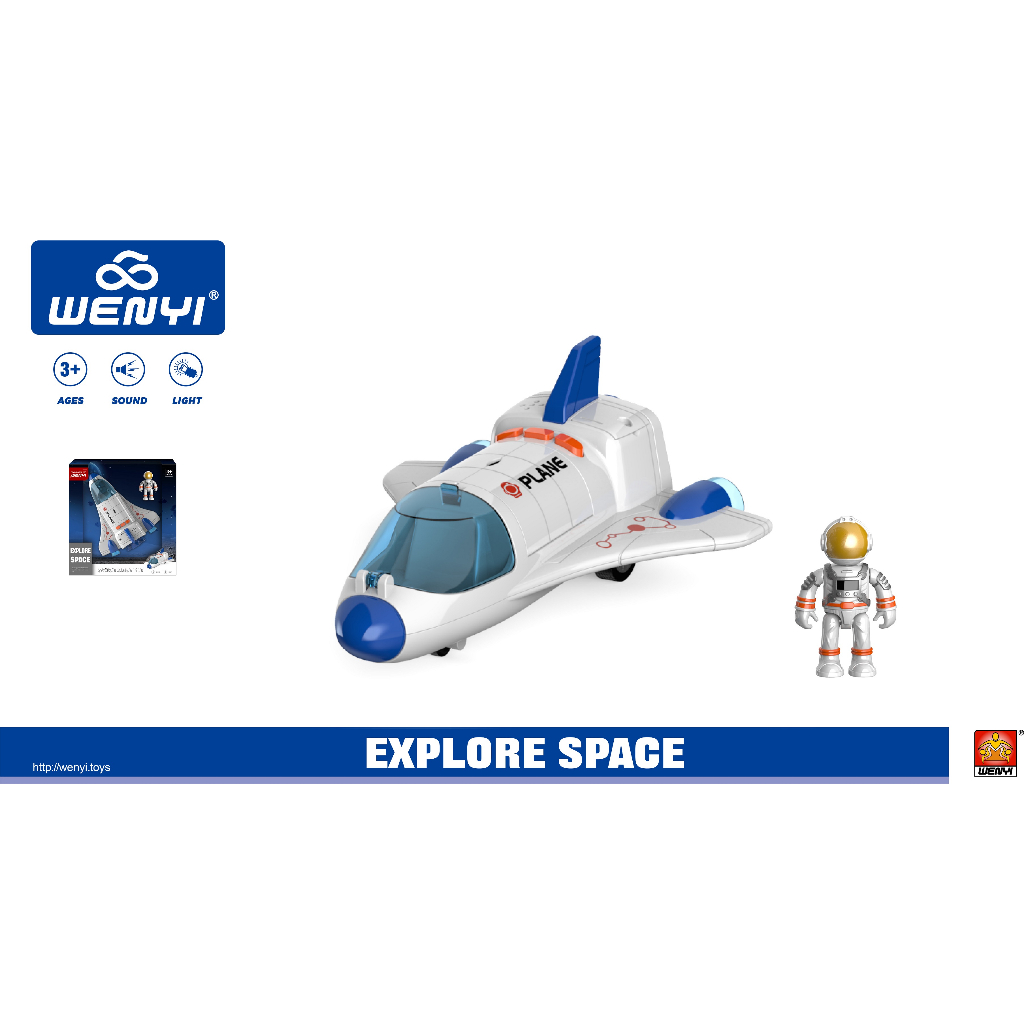 TTOYS Fictional Space Exploration Shuttle Plane With Tiny Astronaut ...