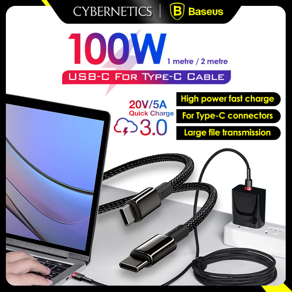 Baseus | Vention 100W USB C To Type C Cable USBC PD Fast Charger Data Cord For Xiaomi 12 Pro ...