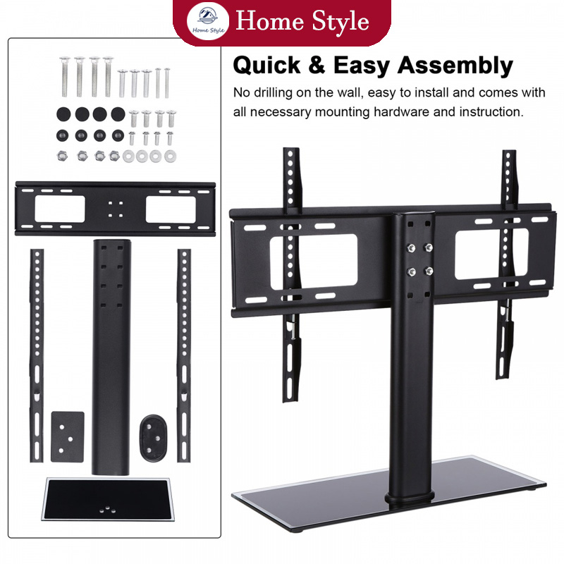 【Ready Stock】Universal Table TV Stand for 26"-70" LCD LED Screen Height ...