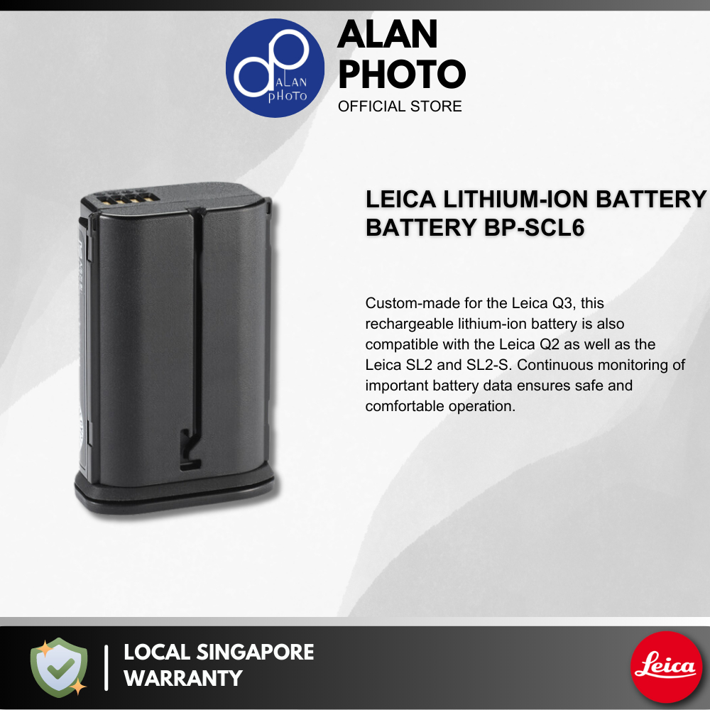 Leica Lithium-Ion Battery Battery BP-SCL6 (8.4V, 2200mAh) , for Q3 ...