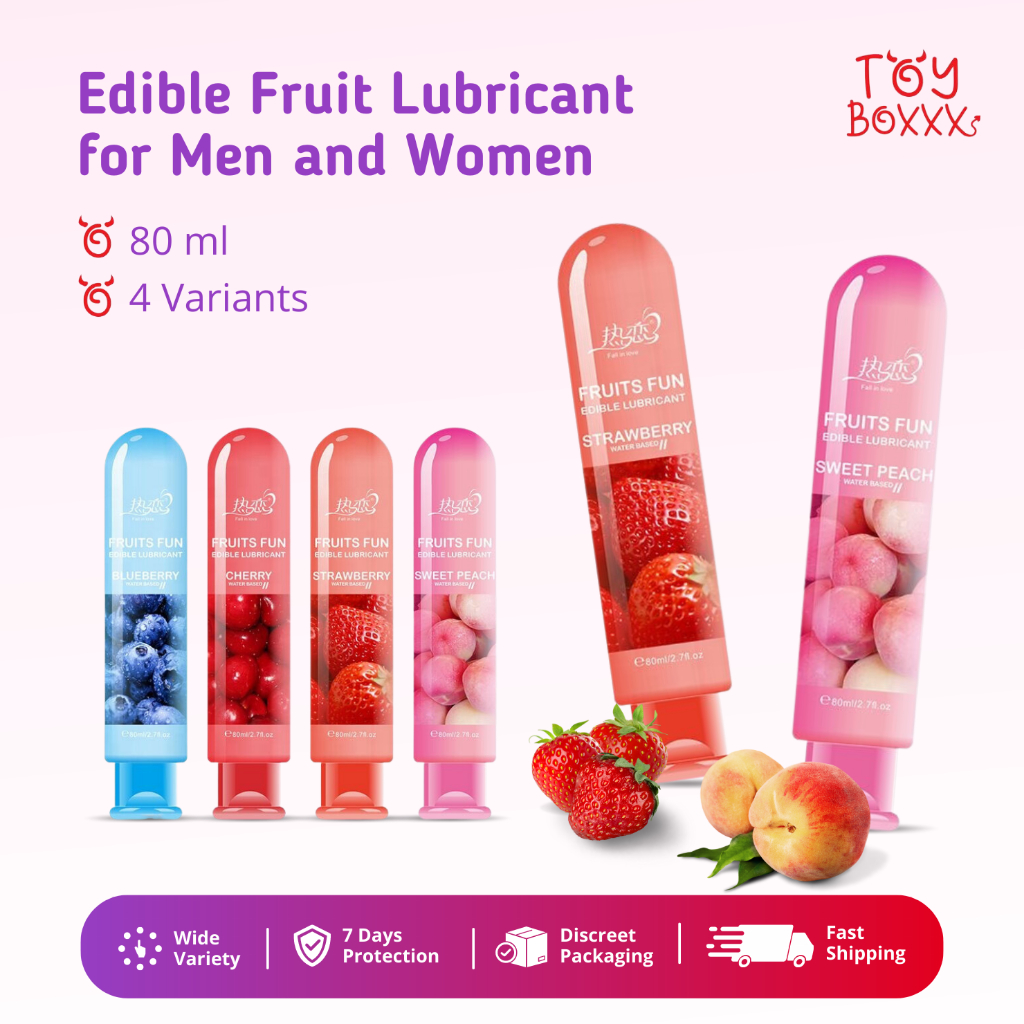 Fruits Fun Edible Fruit Lubricant 80ml Lube Slippery Sensation, Easy ...