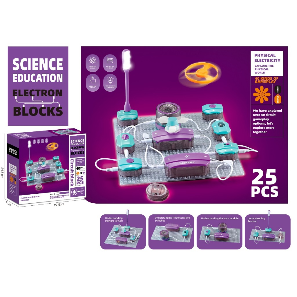 TTOYS Science Electron Blocks 40+ Circuit Block Experiment Educational ...