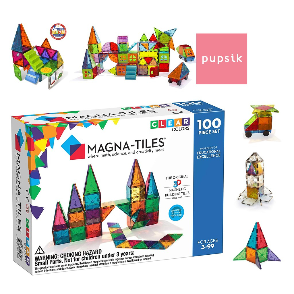 Magna Tiles Magnetic Building Blocks (Various Sizes, Larger Sets ...