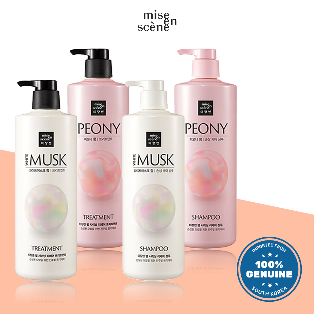 Mise en Scene Shampoo & Treatment 1000ML Pearl Shining Repair /White ...