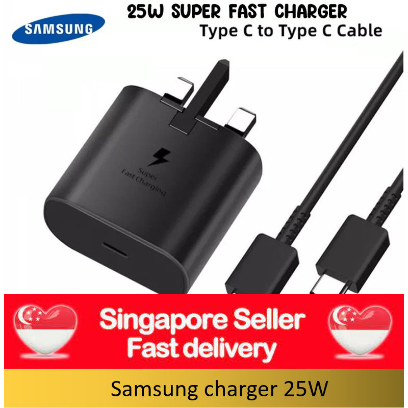 Samsung Super fast charger 25W PD Type C 1m Charging Cables UK Adapter ...