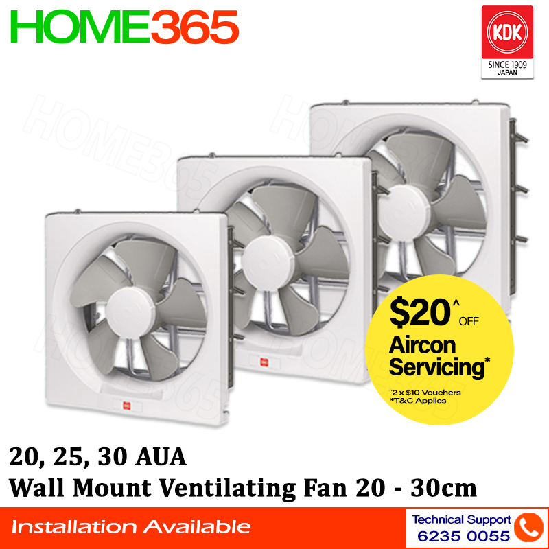KDK Wall Mount Ventilating Fan 20-30cm 20AUA / 25AUA / 30AUA | Shopee ...