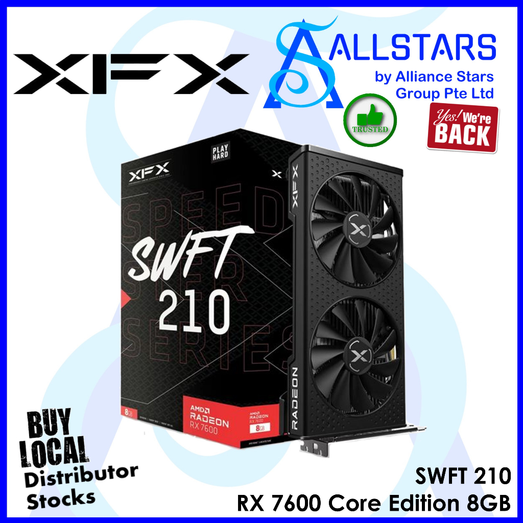 (ALLSTARS : We Are Back Promo) XFX Speedster SWFT210 AMD RX 7600 Core ...