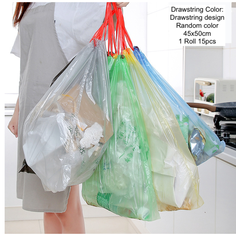 Easyhome.sg Trash Bag 45 x 50cm (1 Roll 15pcs) / Drawstring Garbage Bag ... Easyhome.sg Trash Bag 45 x 50cm (1 Roll 15pcs) / Drawstring Garbage Bag ...