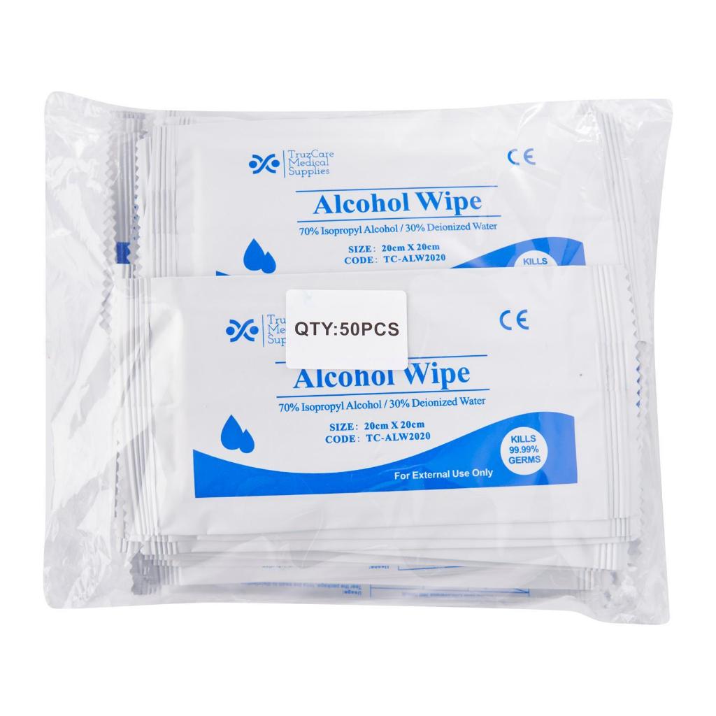 TruzCare 70% IPA Alcohol Wipes, 1000 pcs, Individually packed, 20cm x ...