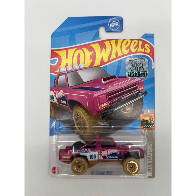 Hot Wheels ‘87 Dodge D100 Pink Diecast Model Car (Factory Sealed ...