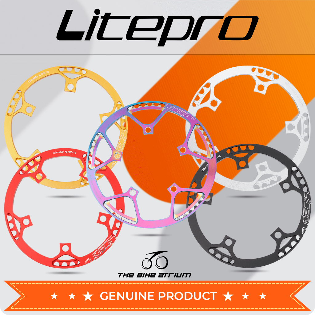 Litepro CNC Aluminum Alloy Standard Single Speed Chain ring 130 BCD 45T to 58T | Folding Bicycle ...
