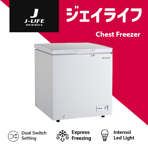 SHARP Chest Freezer SJC168-WHS 140L | Shopee Singapore
