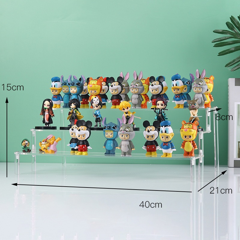 Acrylic Display Staircase Storage Rack Popmart Figurine Labubu Molly ...