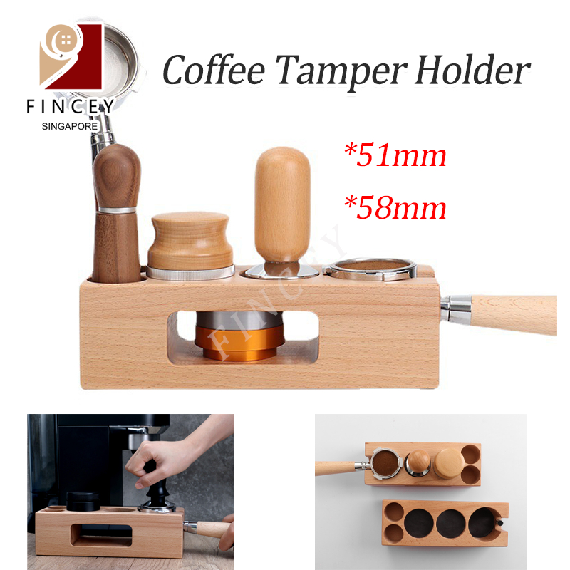 【SG】Coffee Tamper Holder Wood Coffee Filter Tamp Station Espresso ...