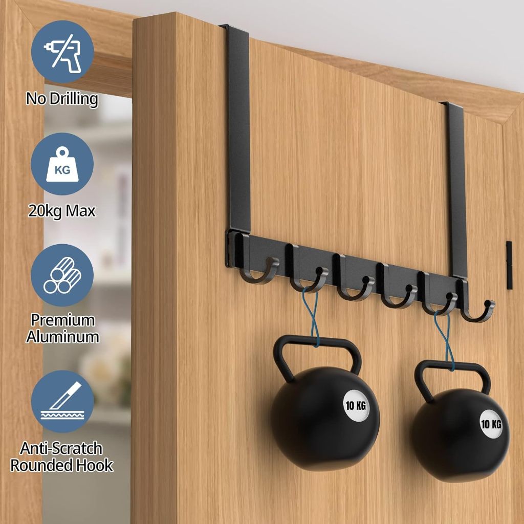 Local Seller Back Door Hanger with Adjustable hooks/ No drill/Anti-rust ...
