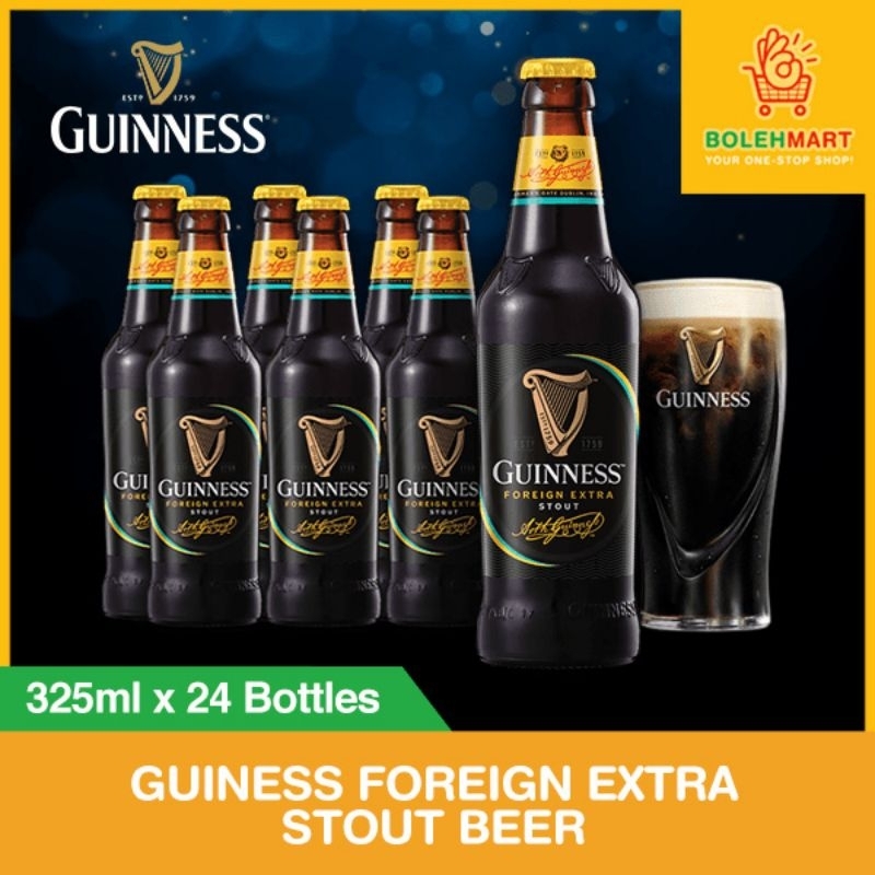 (BEST PRICES) (NEW STOCK) $ Guinness Foreign Extra Stout Can 325ml (Pack of 24BTLS)(BEER ...