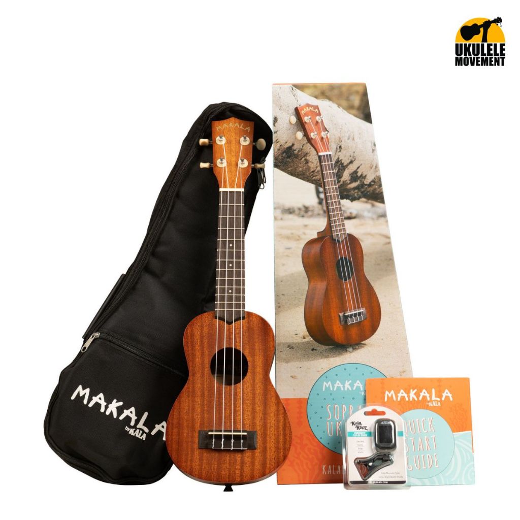 Makala Soprano Ukulele Starter Pack (box set with ukulele, gigbag ...