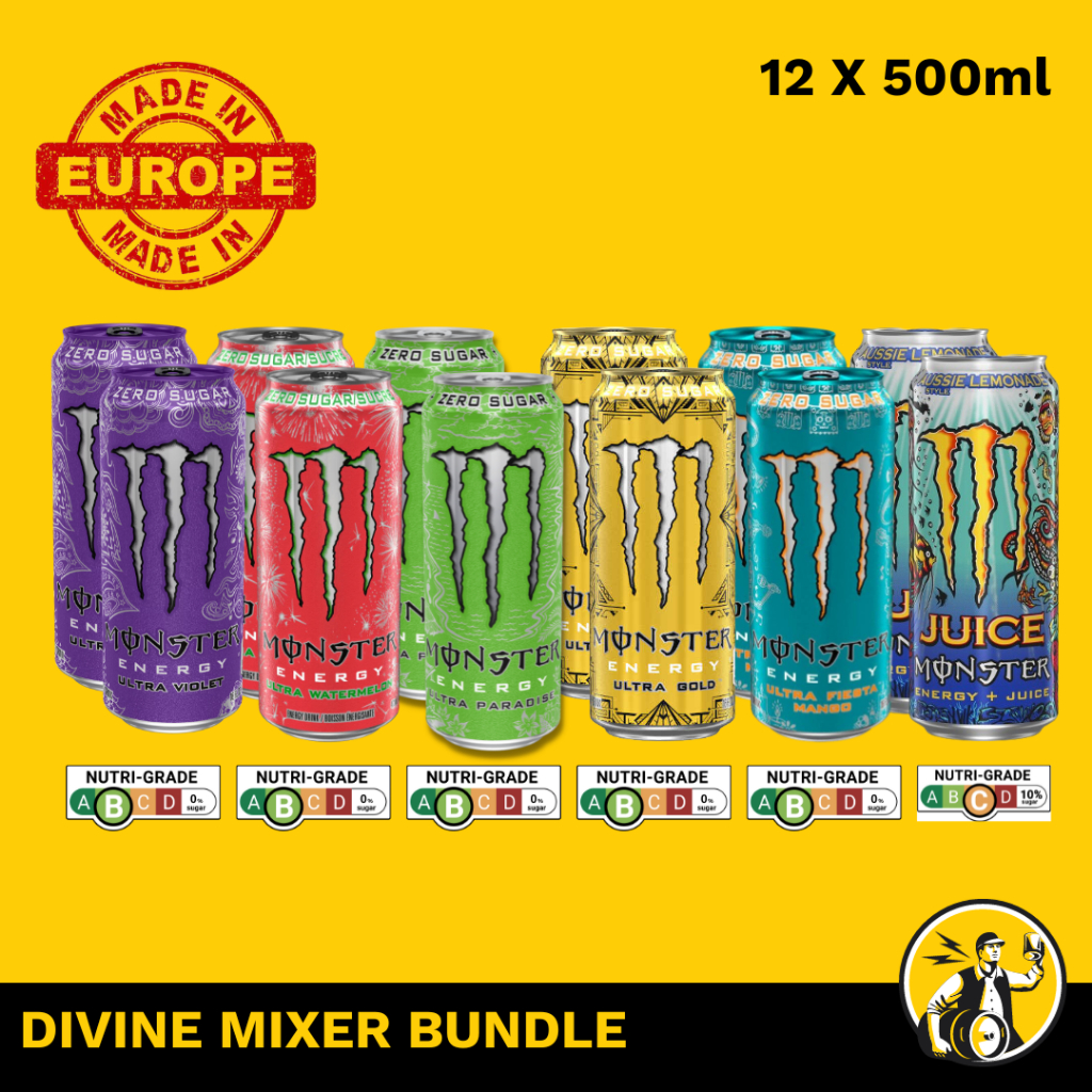 Monster Energy DIVINE MIXER Bundle 12 x 500ml (FULL SIZE) (EUROPE ...
