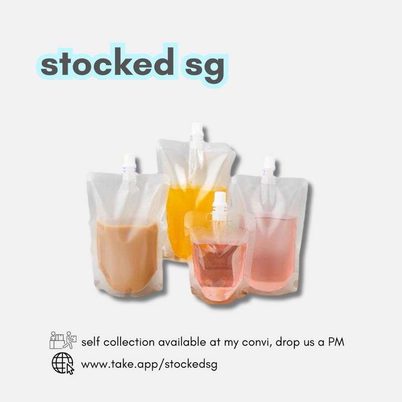 🇸🇬 NEW SIZES 10pc/50pc Drink Pouches | Spout Pouches | Food Grade Stand ...