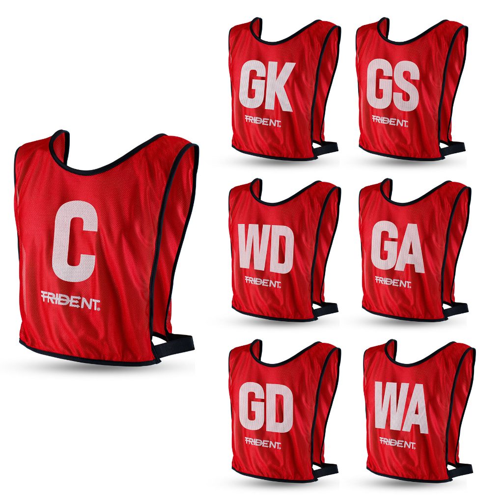 Trident Netball Bibs Set – Red (Senior, Junior) | Shopee Singapore