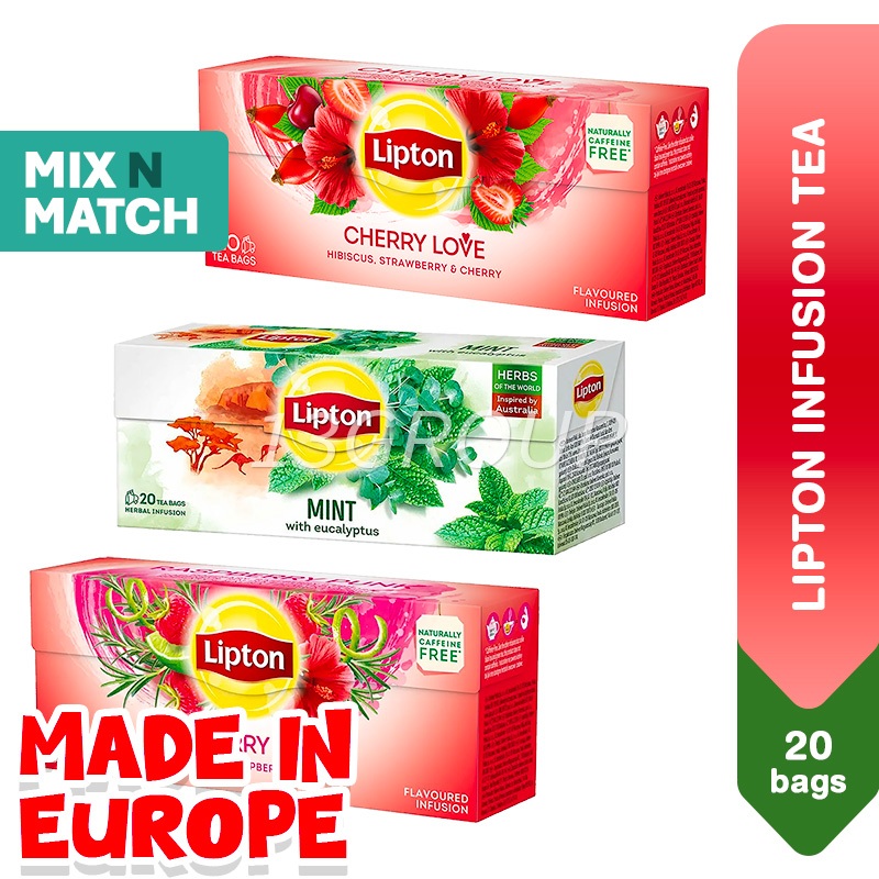 Lipton Tea Flavoured Infusion Infused Fruit Tea, 20 Tea Bags | Shopee ...