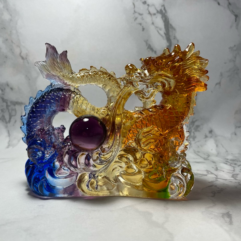 琉璃龙Liu Li Feng Shui Auspicous Dragon Home Decor | Shopee Singapore