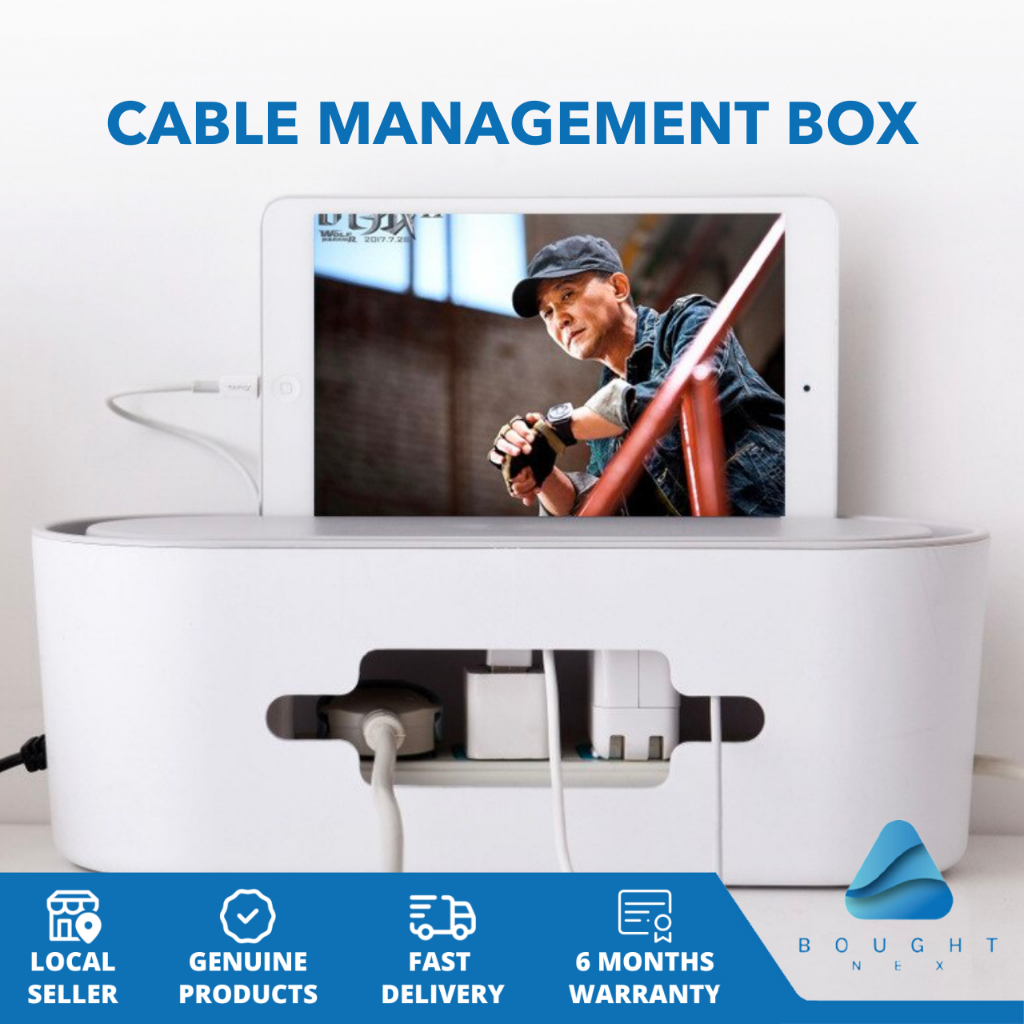 Large Cable Management Box - Cord Organizer Hider for Desk, Surge ...