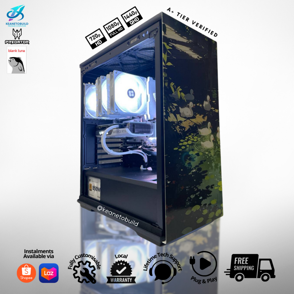 Custom Gaming PC Desktop Computer - AMD Ryzen 5 7500F + RTX 4070 12GB ...