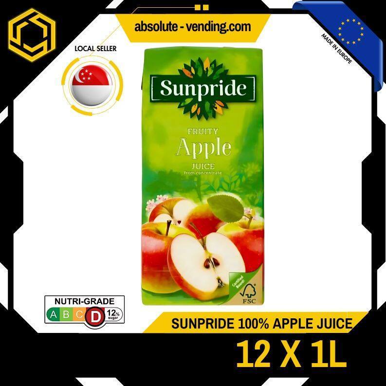 **SUNPRIDE 100% Apple Juice 1L X 12 U.K (TETRA) | Shopee Singapore