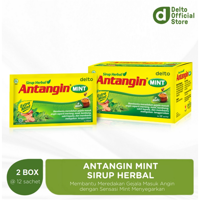 Antangin Mint Sirup Herbal Bundle 2 Box X12 sachet Mengatasi Masuk ...