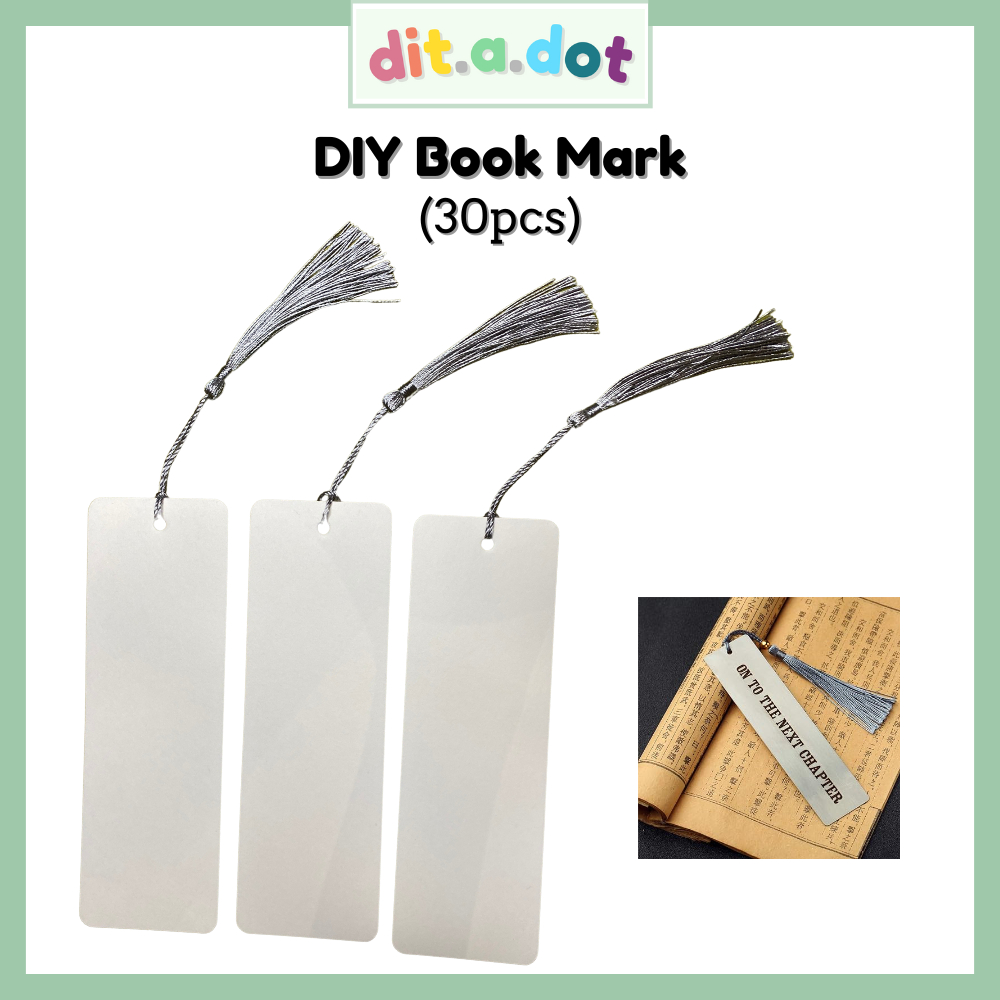 [SG] DitaDot Blank Cardboard Bookmark With Tassels DIY Cardstock Empty ...