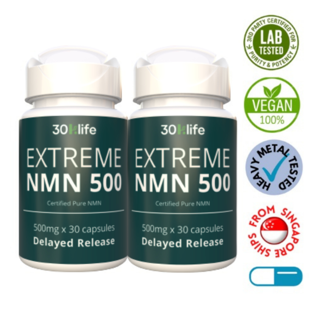 [TWIN PACK] 500mg x 30 NMN Delay Release Capsules Purity 99% LAB CERTIFIED EXTREME NMN ...